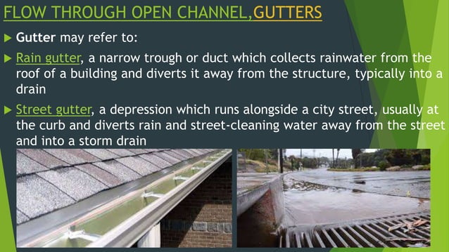 DIFFERENT SCENERIO OF FLOW THROUGH OPEN CHANNEL | PPT