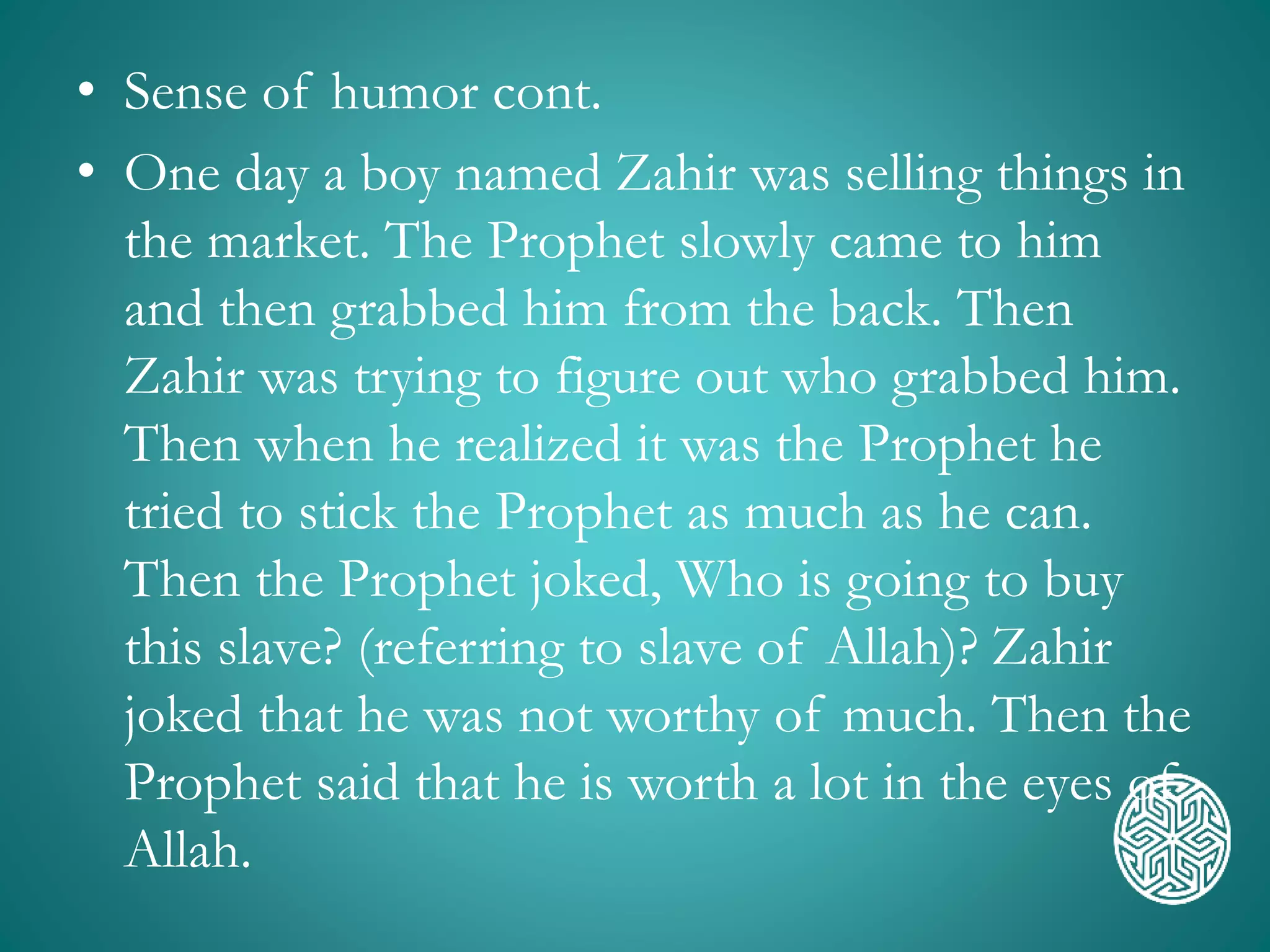 Sl2.3 Seerah of the Prophet Muhammed (sws) | PPT