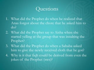 Sl2.3 Seerah of the Prophet Muhammed (sws) | PPTX