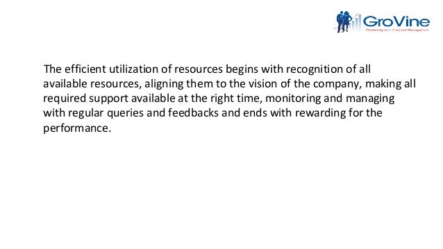 How To Efficiently Utilize Your Resources To Improve Productivity