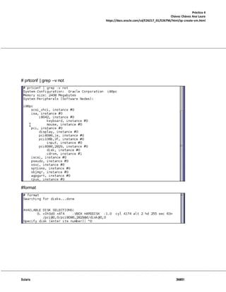 Práctica 5 Solaris | PDF