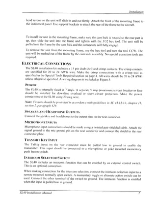 Sl40 install manual | PDF