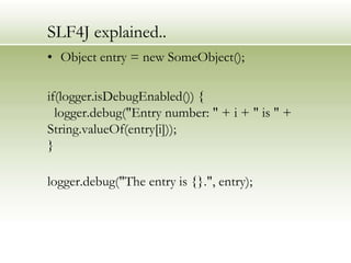 SLF4J Explained........ | PPT