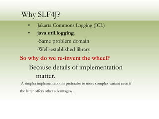 SLF4J Explained........ | PPT