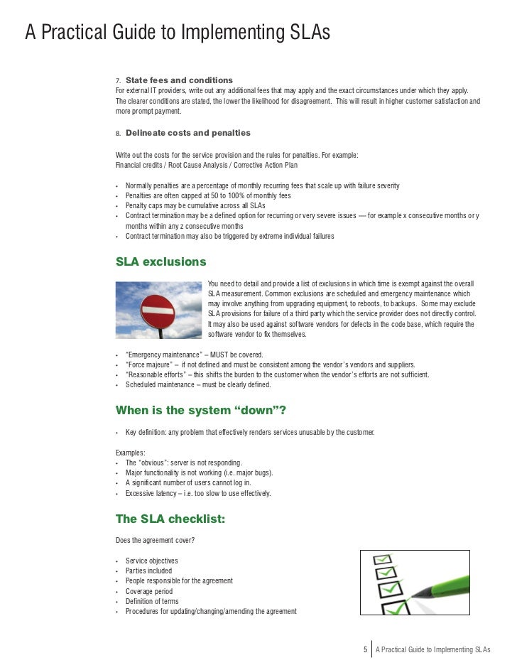 A Practical Guide to Implementing SLAs