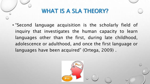 SECOND LANGUAGE ACQUISITION THEORY | PPT | Free Download