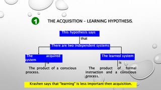 SECOND LANGUAGE ACQUISITION THEORY | PPT