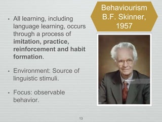 SLA ,Learning Theories , Second language Aquisition | PPTX