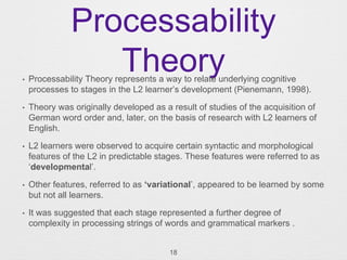 SLA ,Learning Theories , Second language Aquisition | PPTX
