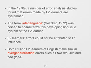 SLA ,Learning Theories , Second language Aquisition | PPTX