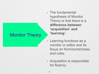 SLA ,Learning Theories , Second language Aquisition | PPTX