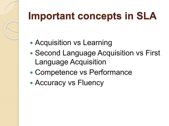 SLA in English Language Teaching | PPTX