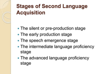 SLA in English Language Teaching | PPTX
