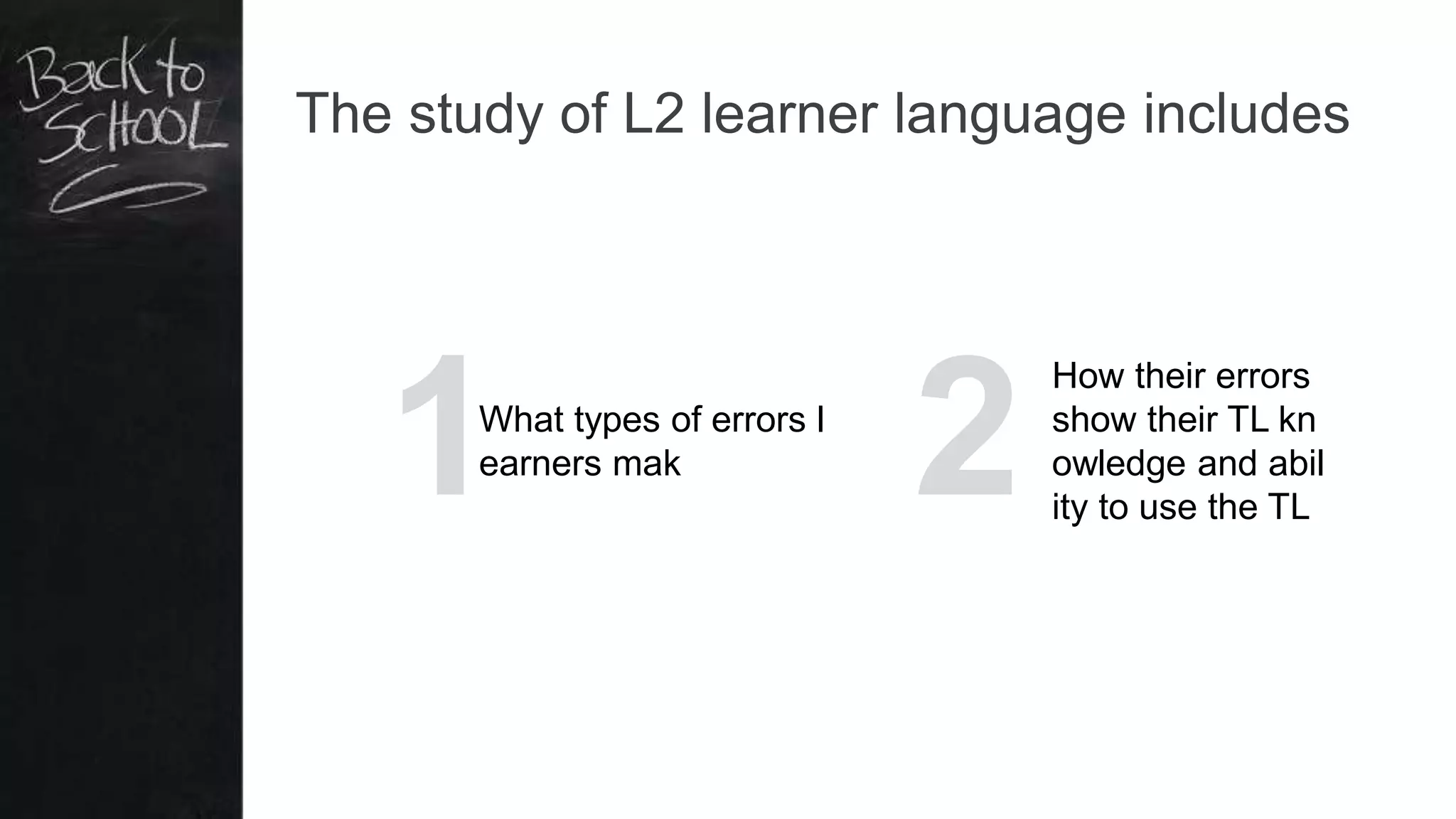 learner language and learner's error | PPTX
