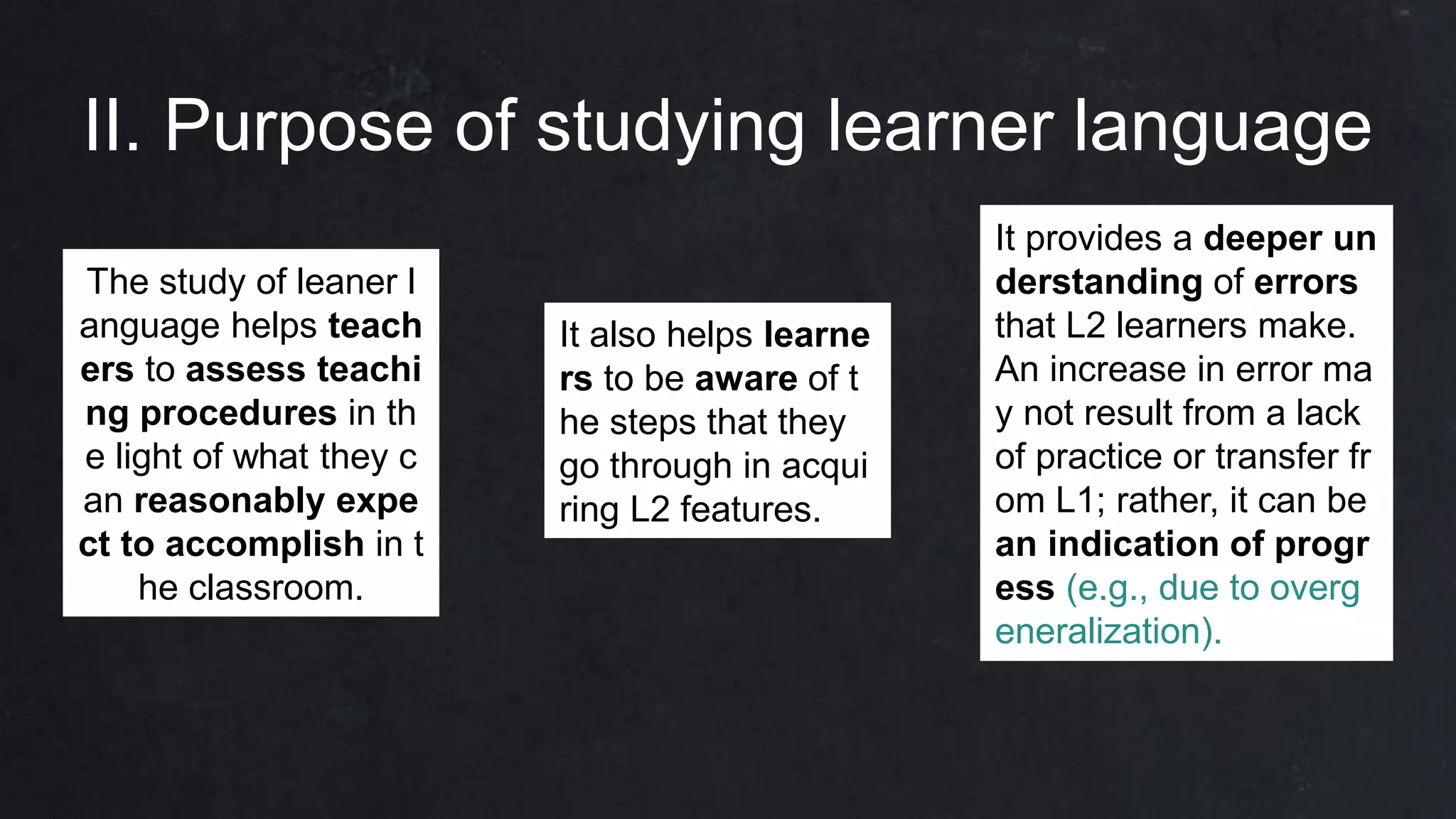learner language and learner's error | PPTX