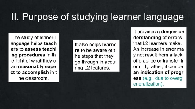 learner language and learner's error | PPTX