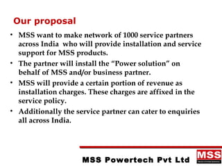 Learn why it makes sense to partner with MSS | PPT