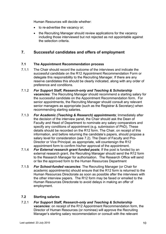 Sla recruitment procedure file37707 | PDF