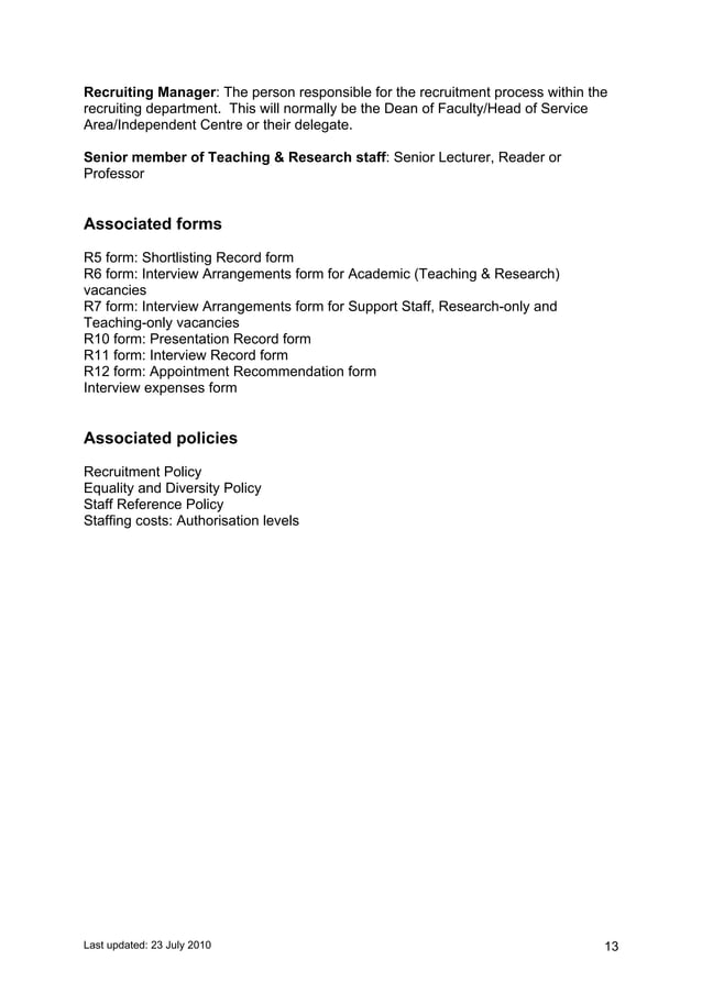 Sla recruitment procedure file37707 | PDF