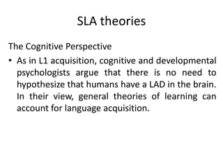 Sla theories 10 | PPTX