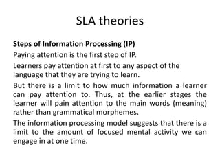 Sla theories 10 | PPTX