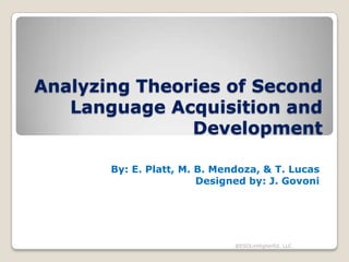 SLA Theories-Chapter 6 | PPTX | Education