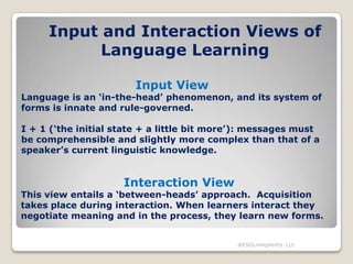 SLA Theories-Chapter 6 | PPTX | Education