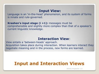SLA Theories-Chapter 6 | PPT