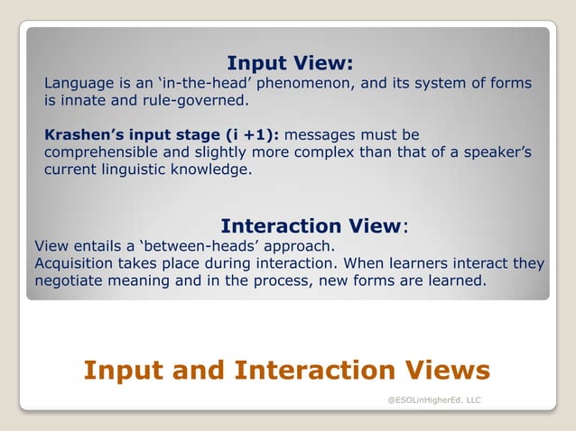 SLA Theories-Chapter 6 | PPT
