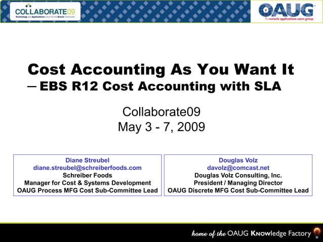 SLA_and_Cost_Acctg.ppt cost accounting and reporting | PPT