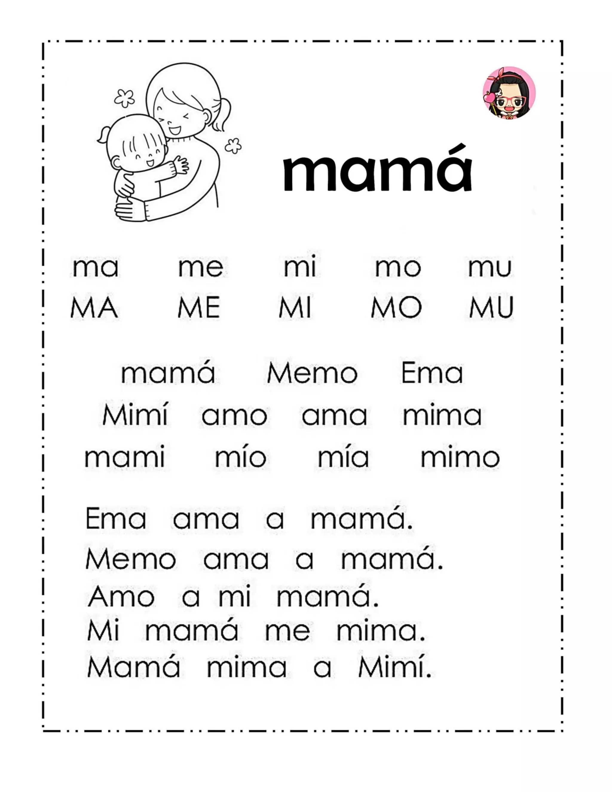 Sílaba ma me mi mo mu | PDF