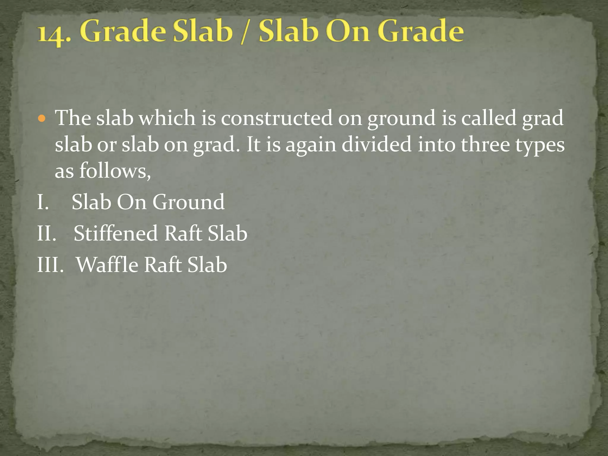 What Is A Slab? And What Are The Different Types Of Slab? | PPTX