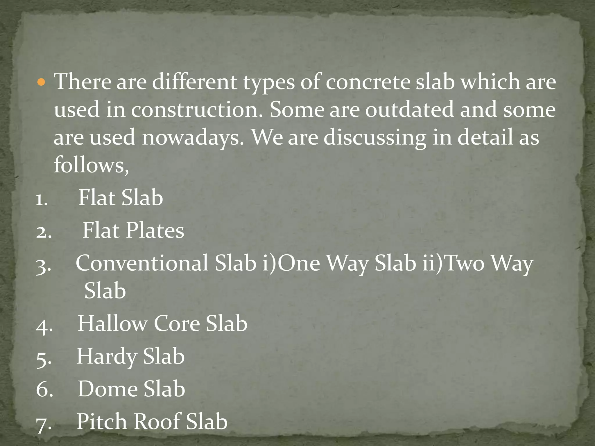 What Is A Slab? And What Are The Different Types Of Slab? | PPTX