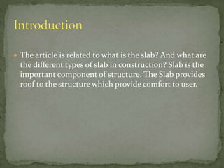 What Is A Slab? And What Are The Different Types Of Slab? | PPTX