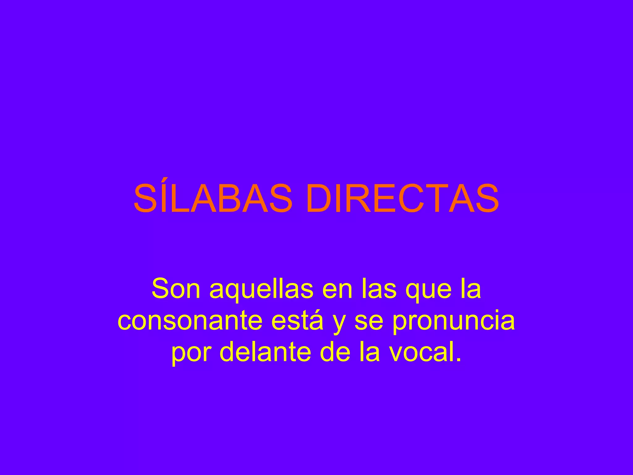 SILABAS DIRECTAS | PPS