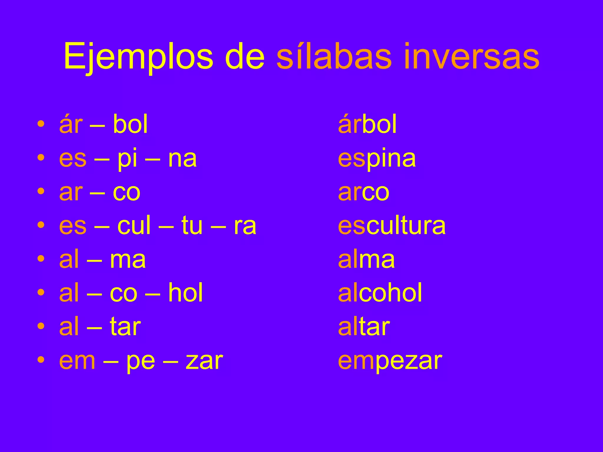SíLabas Inversas | PPS