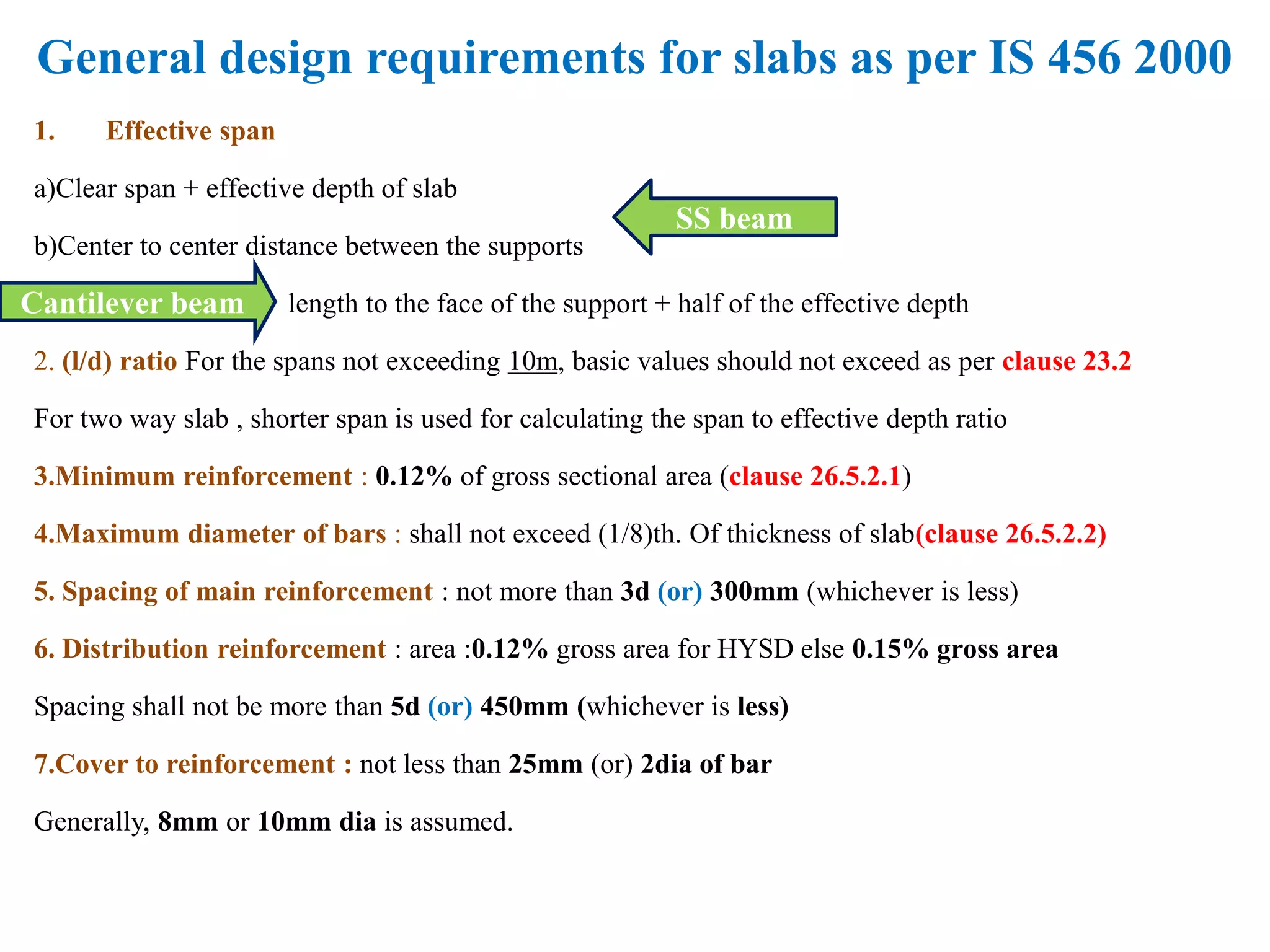 Slabs -Design steps | PPTX