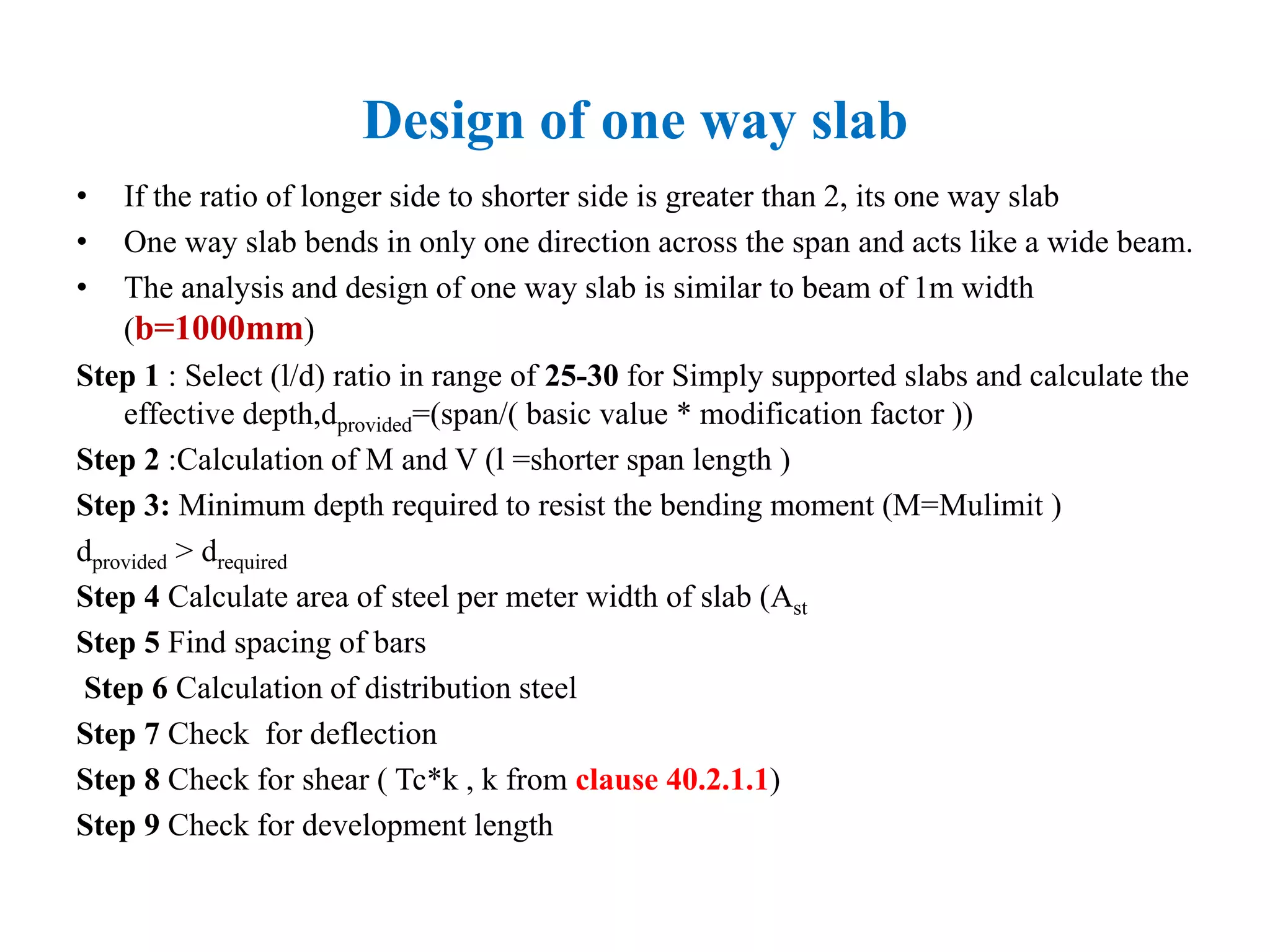 Slabs -Design steps | PPTX