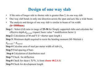 Slabs -Design steps | PPTX