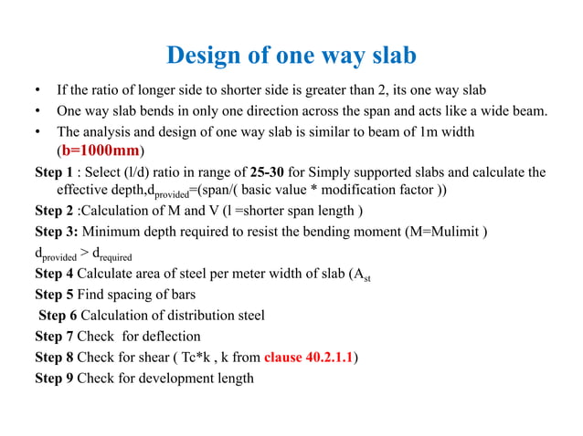 Slabs -Design steps | PPTX