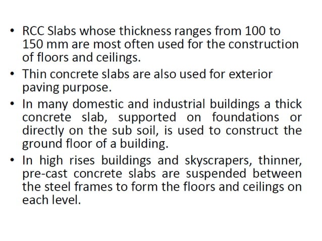 Reinforced Cement Concrete Slabs and types | PPTX
