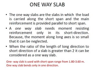 Reinforced Cement Concrete Slabs and types | PPTX