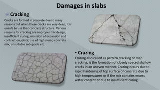 Damages and repairs in slab. | PPTX