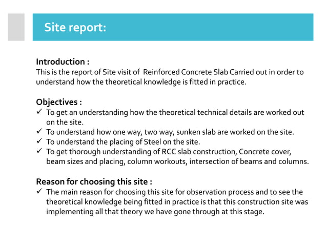 Slab site report | PDF