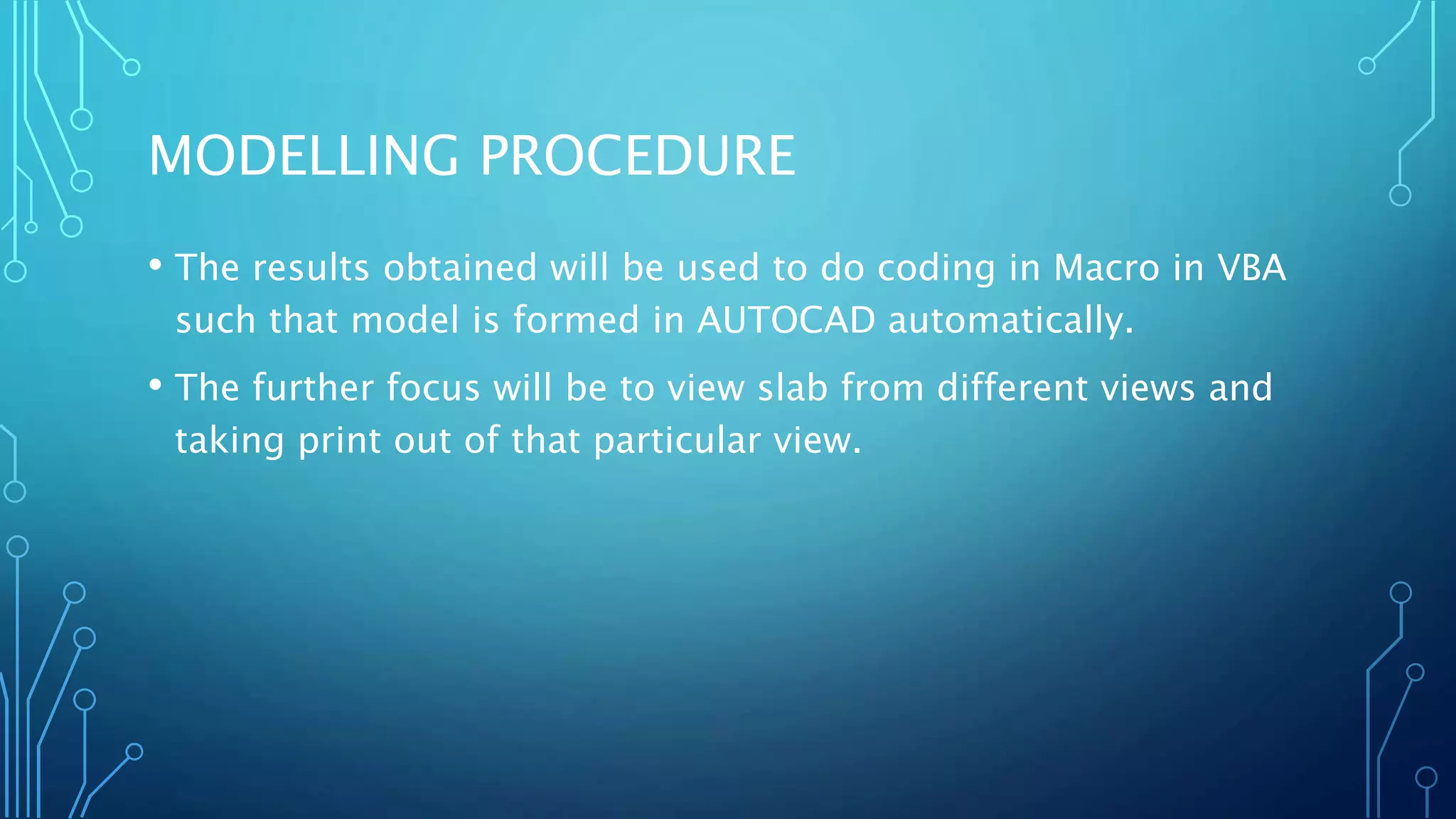 Design & Modelling of Slab using Macro, VBA & AutoCAD | PPTX | Desktop Publishing | Computer ...