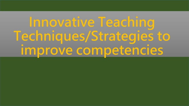 Innovative Teaching strategies.......... | PPTX | Educational ...