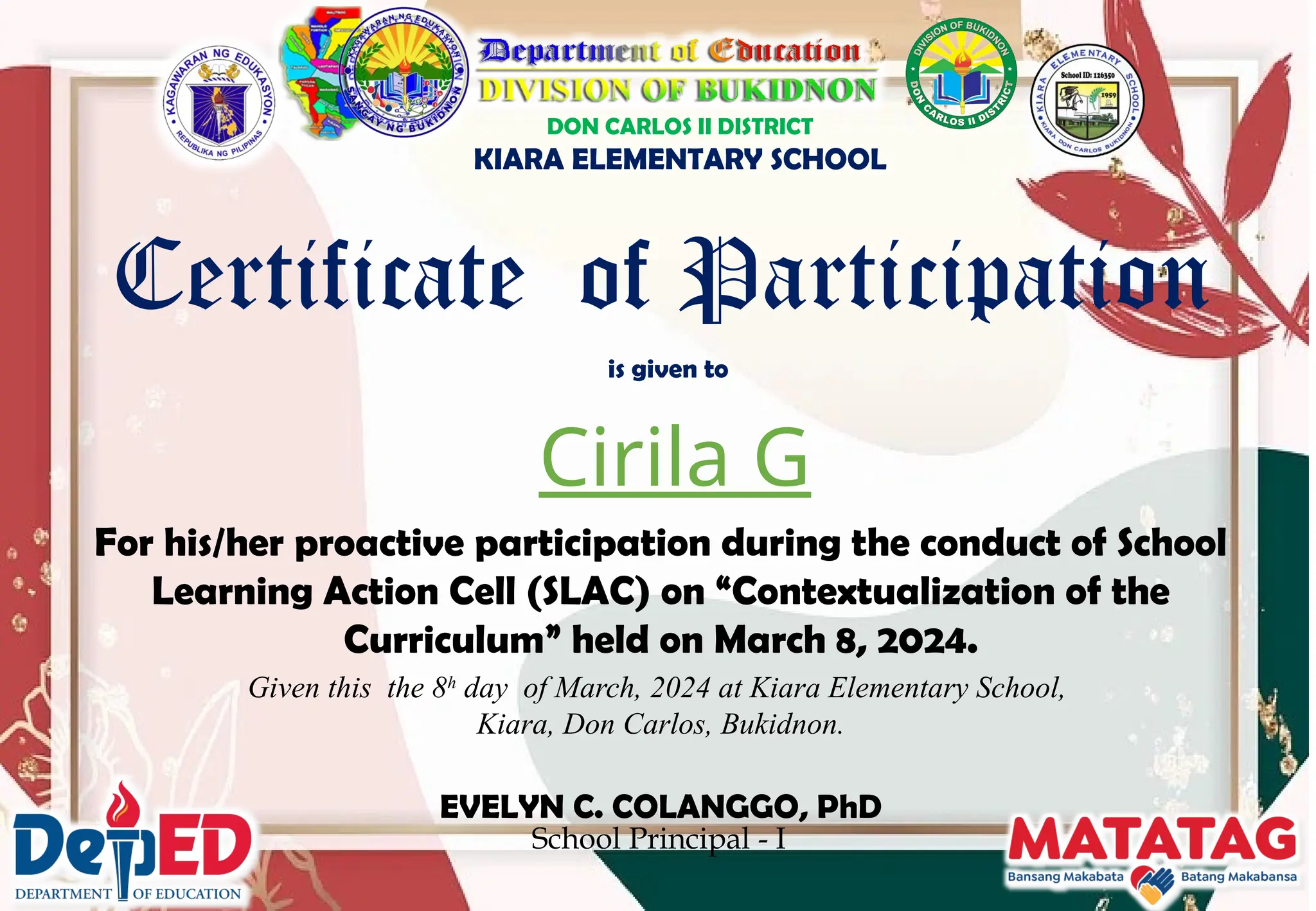 SLAC-CERTIFICATE FOR SPEAKER AND PARTICIPANT.pptx