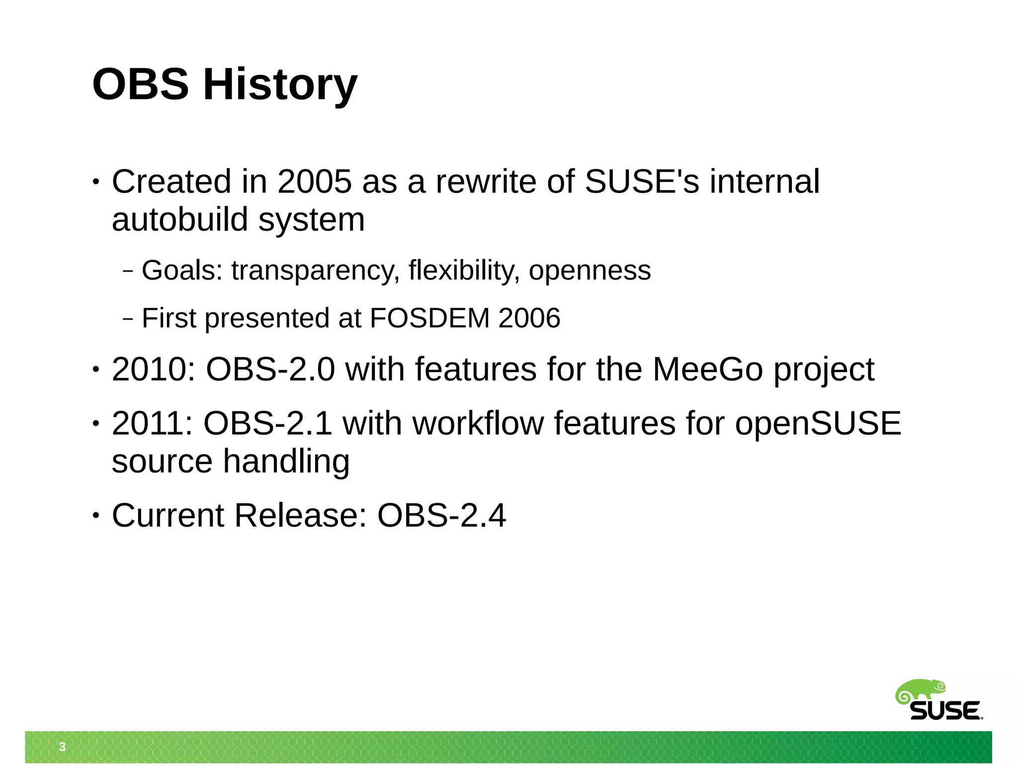 Continuous Integration and DevOps with Open Build Service(OBS) | PPT