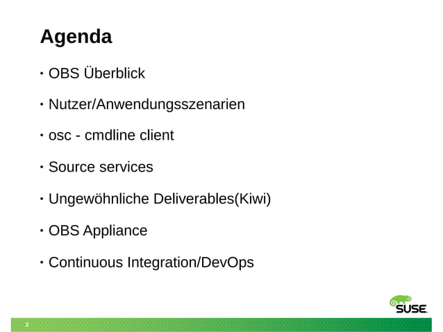 Continuous Integration And Devops With Open Build Serviceobs Ppt