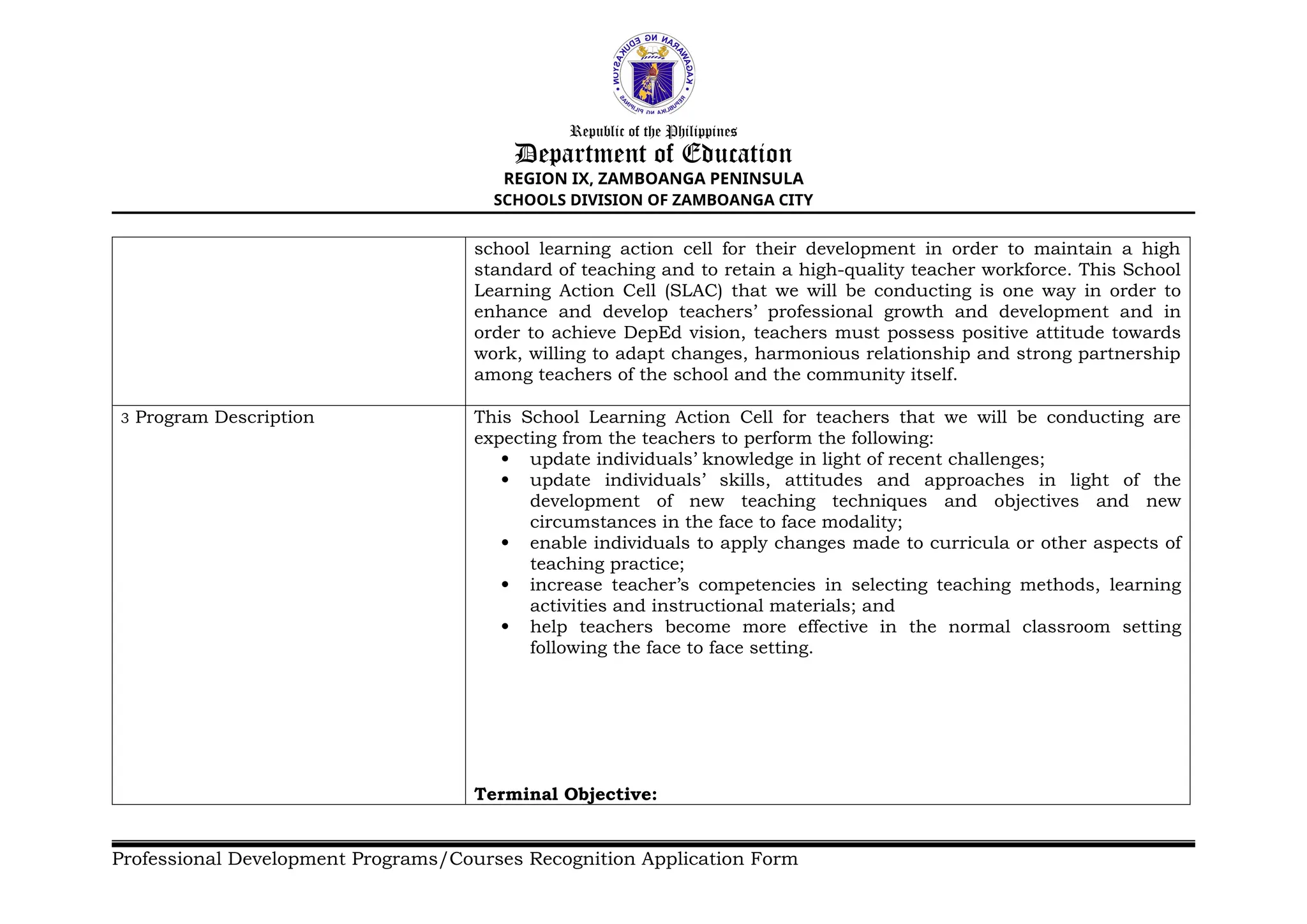 School Learning Action Cell for 2024 - 2025 | DOCX